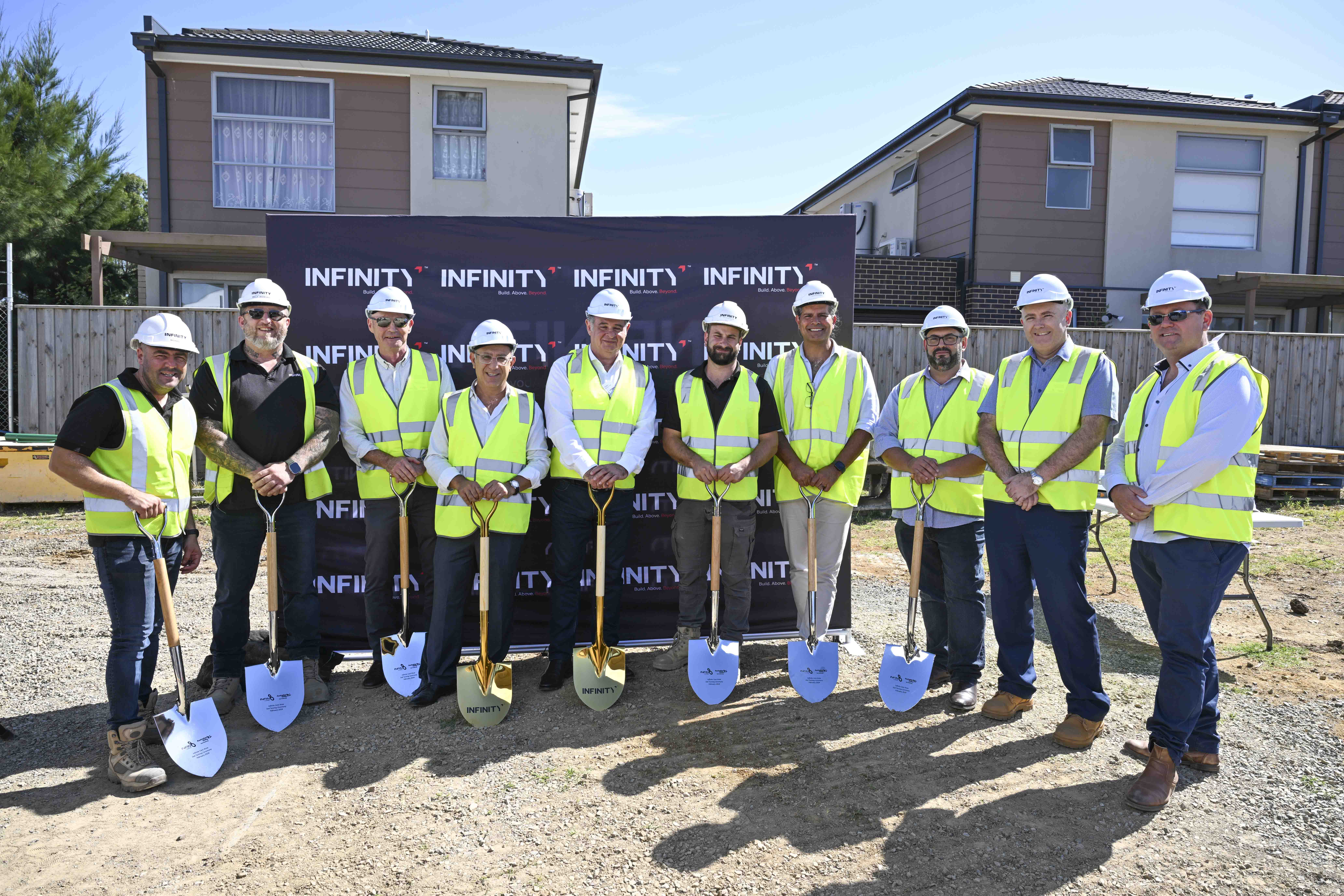 Sod Turning Infin8 and Australian Unity | News | Infinity Constructions
